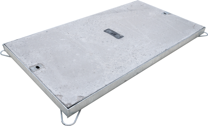 Concrete Infill Cover, 1310mm x 610mm clear opening, 46mm frame depth,