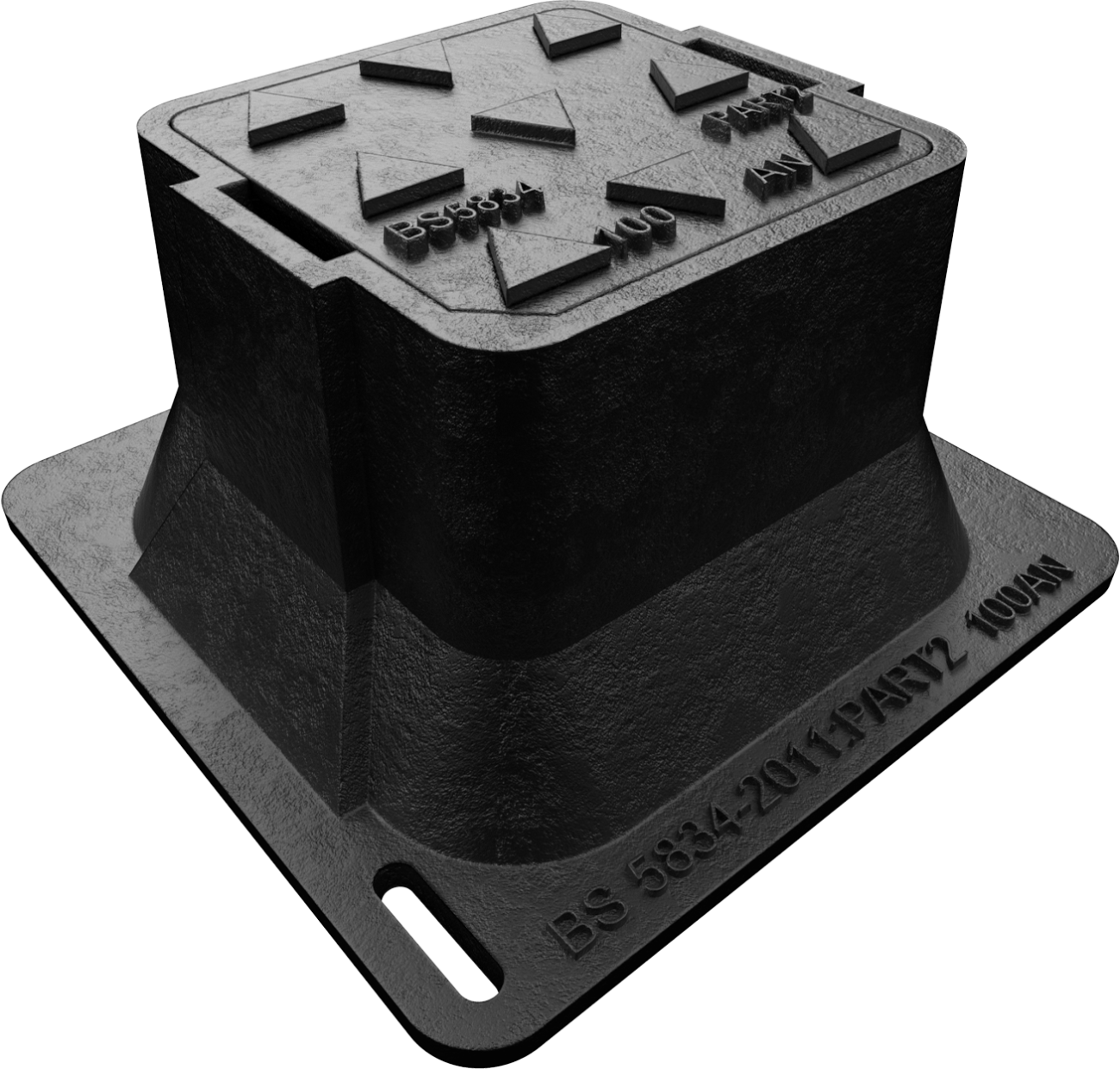 Tristar Grade A surface box 105mm x 105mm clear opening with 100mm fra