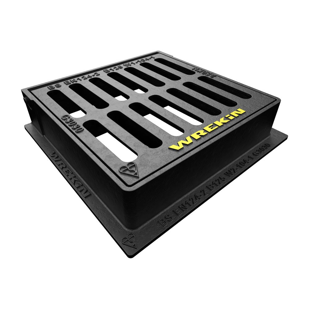 Tristar B125 3 flange gully grate 300mm x 300mm clear opening with 75m