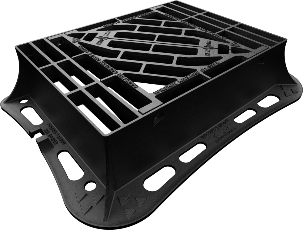 Highway D400 3 flange gully grate 425mm x 425mm clear opening with 150