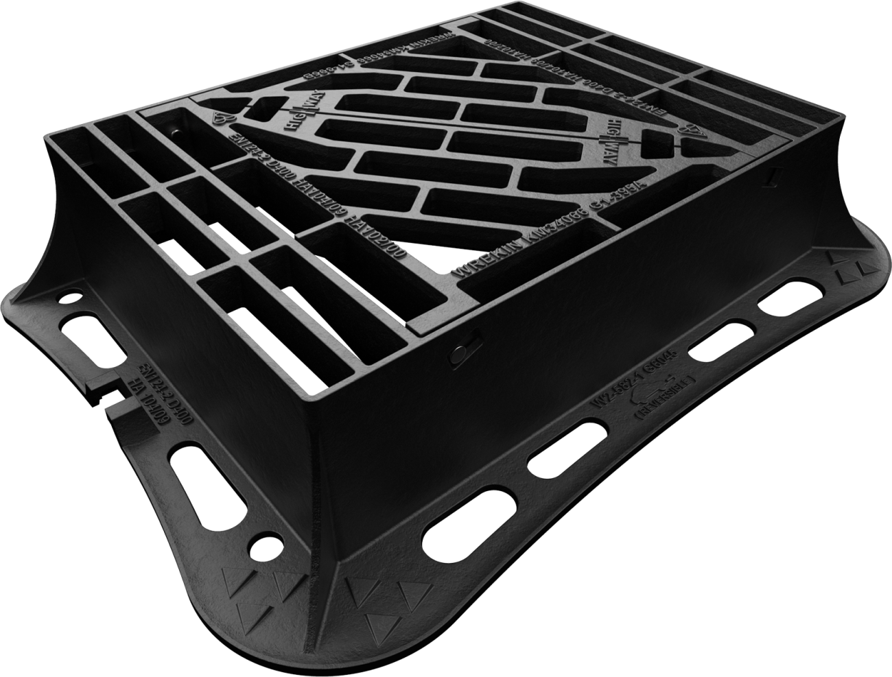 Highway D400 3 flange gully grate 425mm x 425mm clear opening with 150