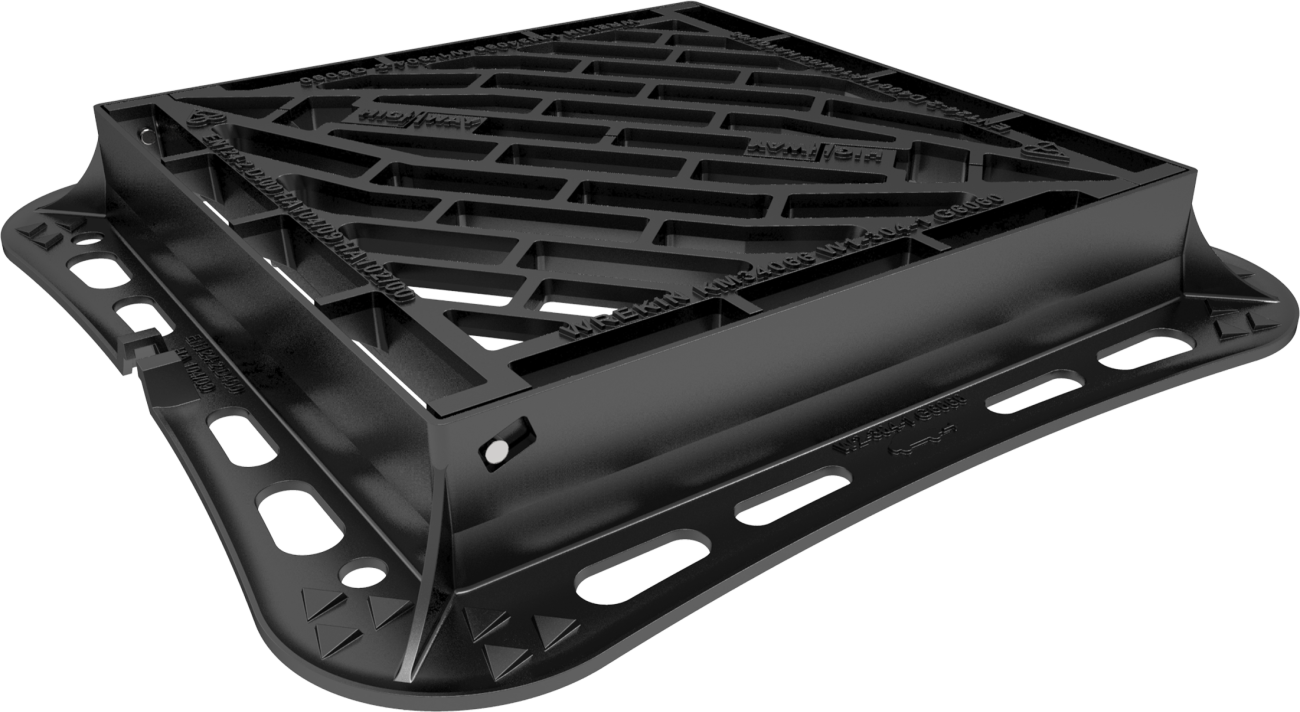 Highway D400 4 flange gully grate 580mm x 580mm clear opening with 100