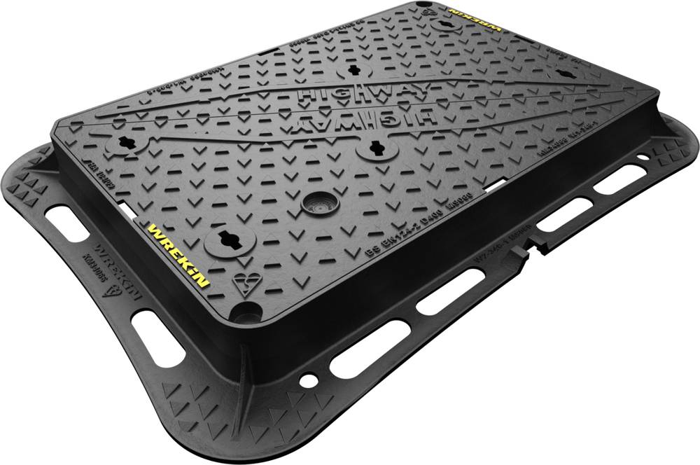 Highway D400 manhole cover 900mm x 600mm clear opening with 100mm fram