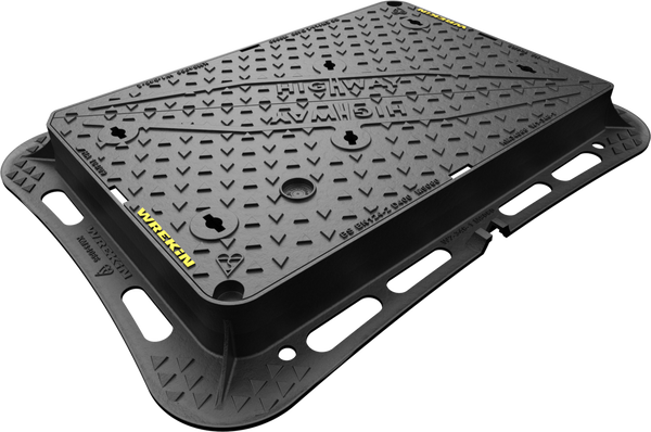 Highway D400 manhole cover 900mm x 600mm clear opening with 100mm fram