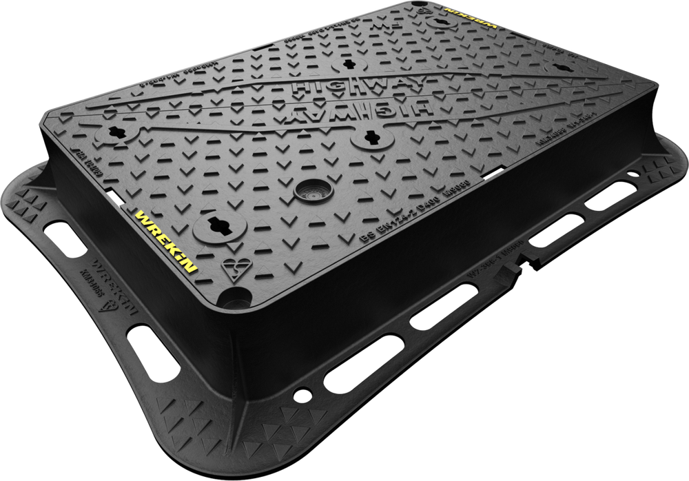 Highway D400 manhole cover 900mm x 600mm clear opening with 150mm fram