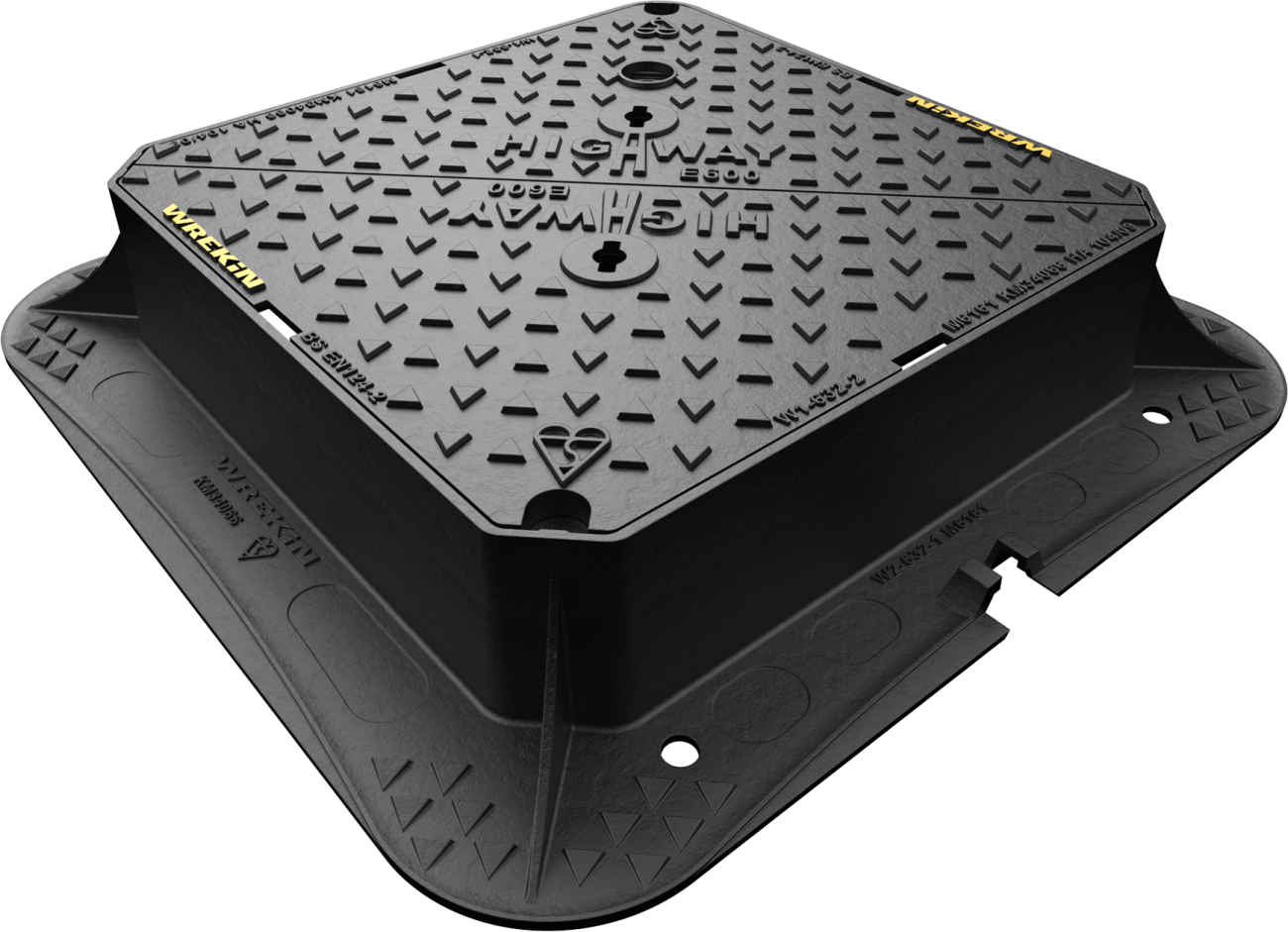 Highway E600 manhole cover 610mm x 610mm clear opening with 150mm fram