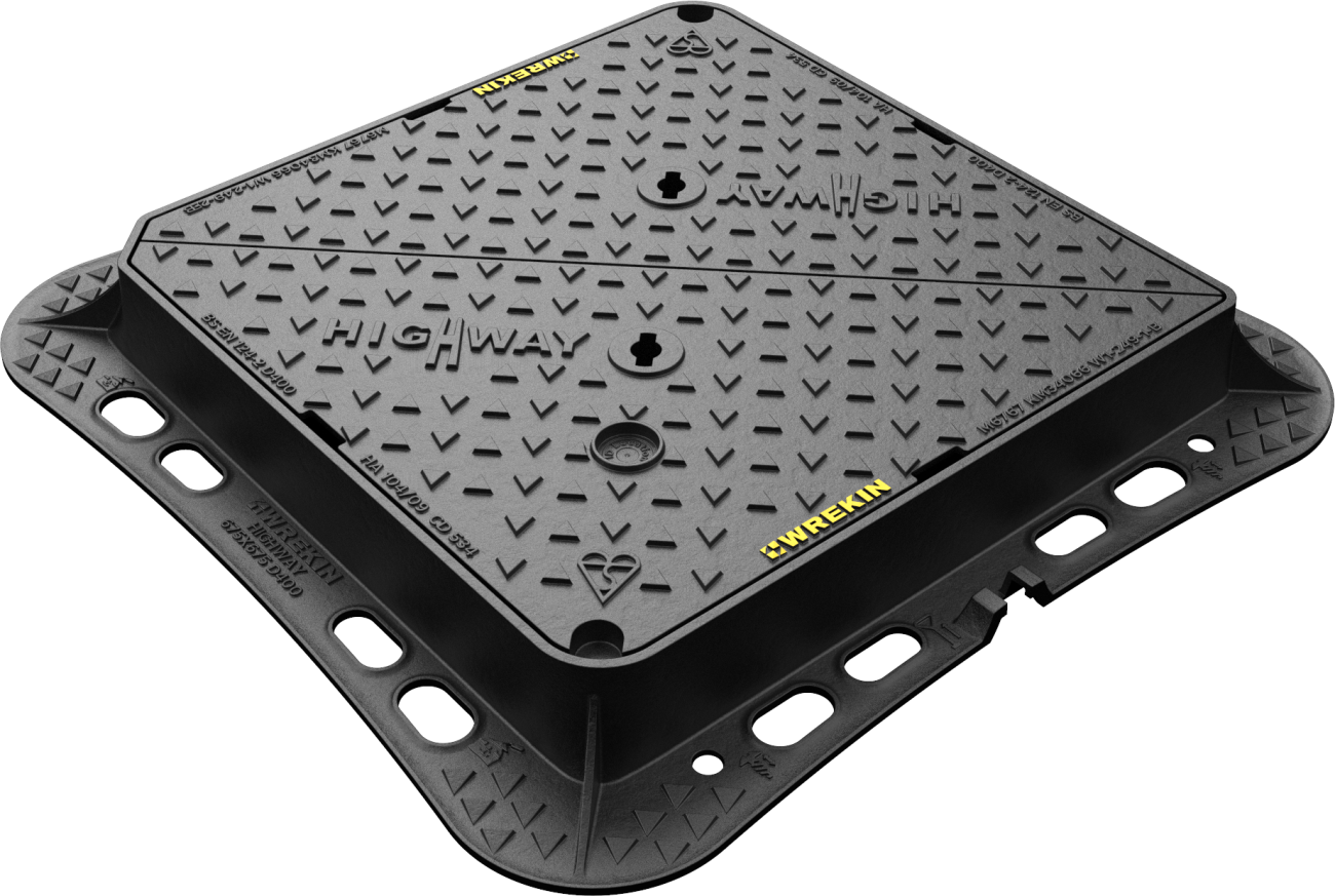 Highway D400 manhole cover 675mm x 675mm clear opening with 100mm fram