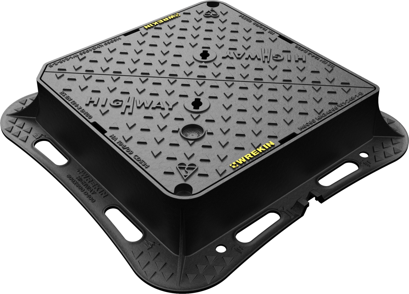 Highway D400 manhole cover 675mm x 675mm clear opening with 150mm fram